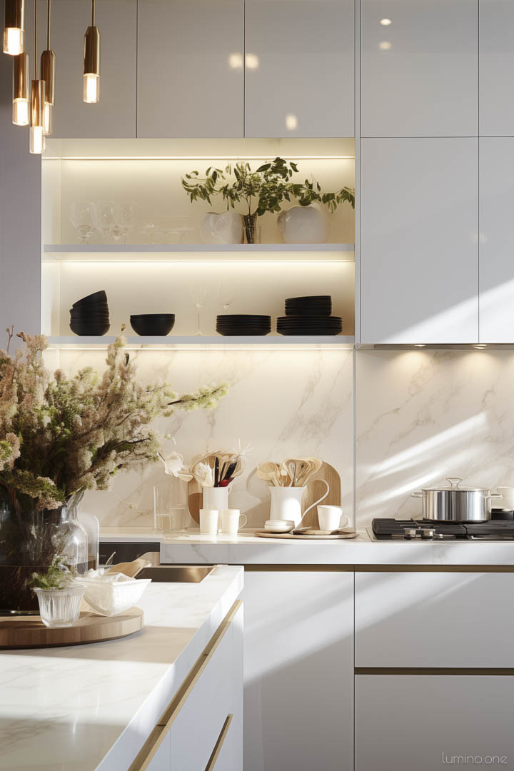 21 Decor Ideas for Top of Kitchen Cabinets & Stylish Surrounds