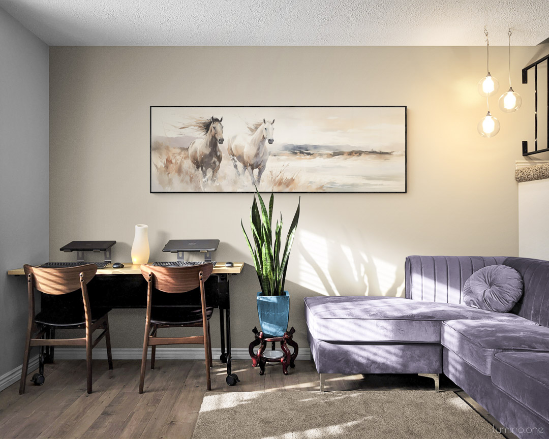 Should Art Be Centered on Wall or Couch? - LuminoOneArt